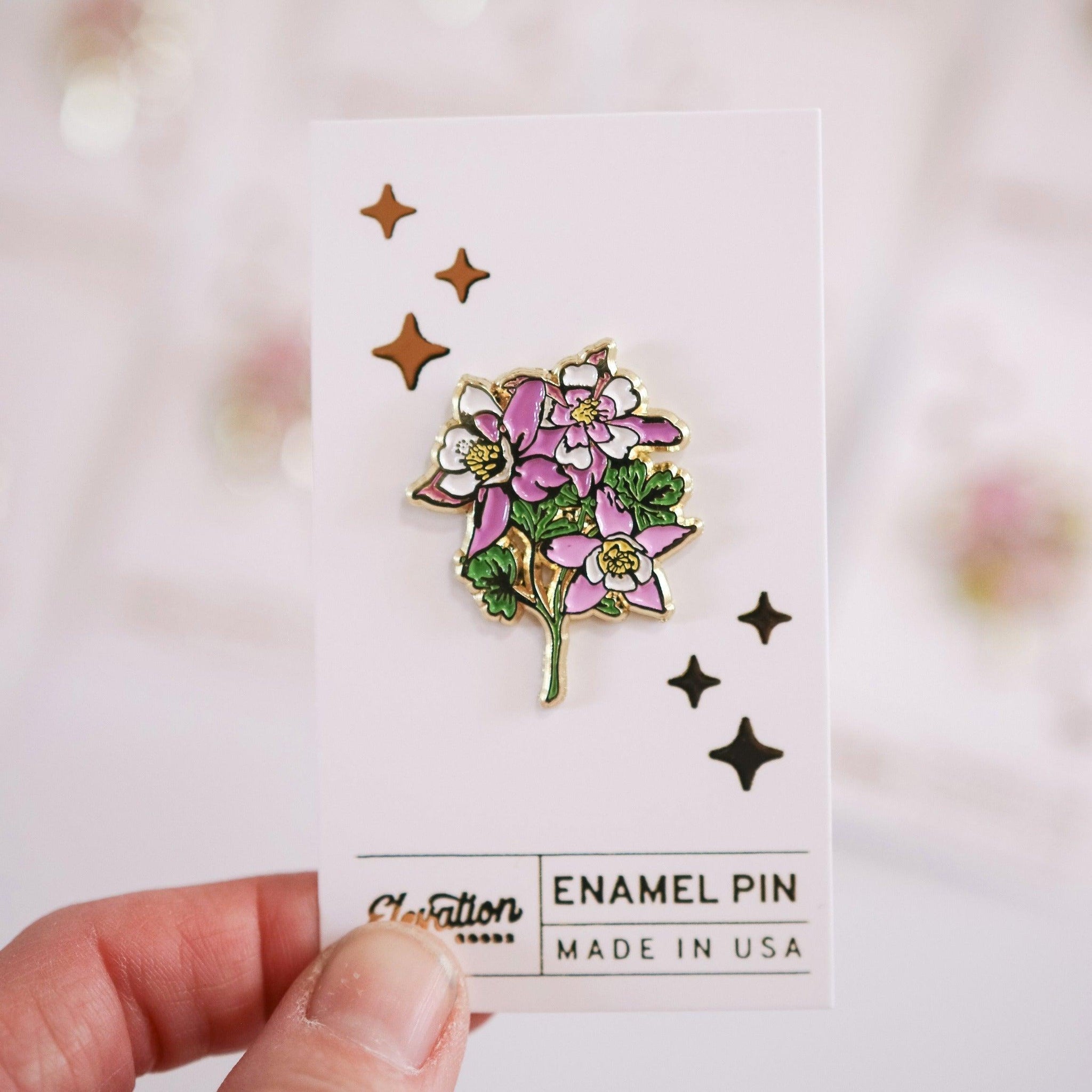 Colorado Columbine Enamel Pin – Elevation Goods