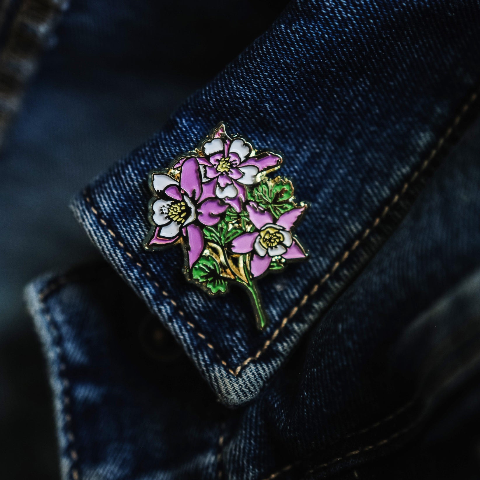 Colorado Columbine Enamel Pin – Elevation Goods