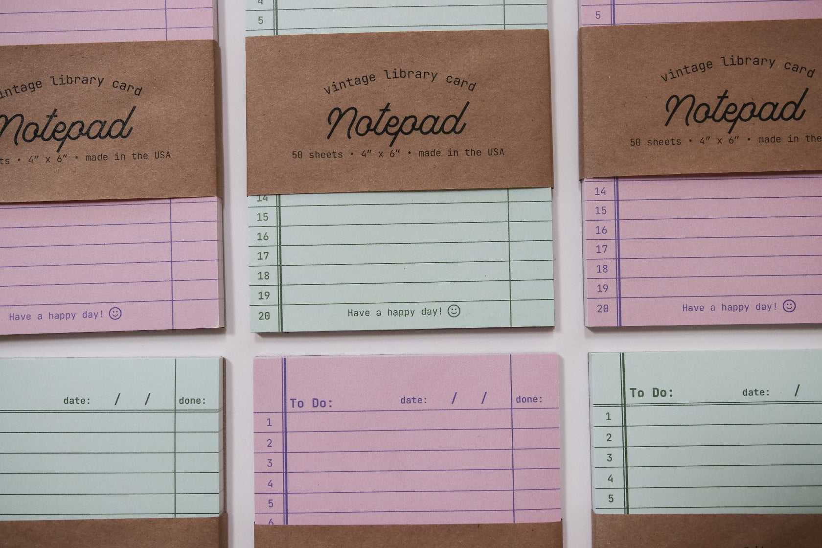 Library Card Notepads – Elevation Goods