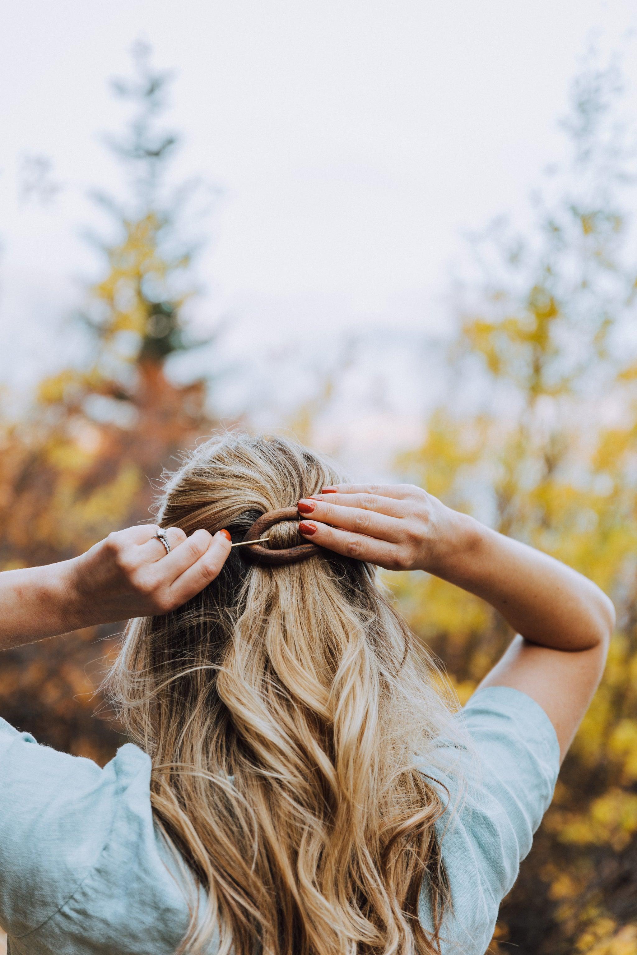 Hair Pin - Hand Carved Wood – Elevation Goods